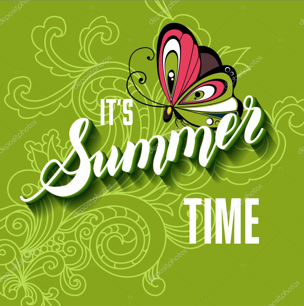 Summer time illustration Stock Vector Image by ©Sonulkaster #109943102