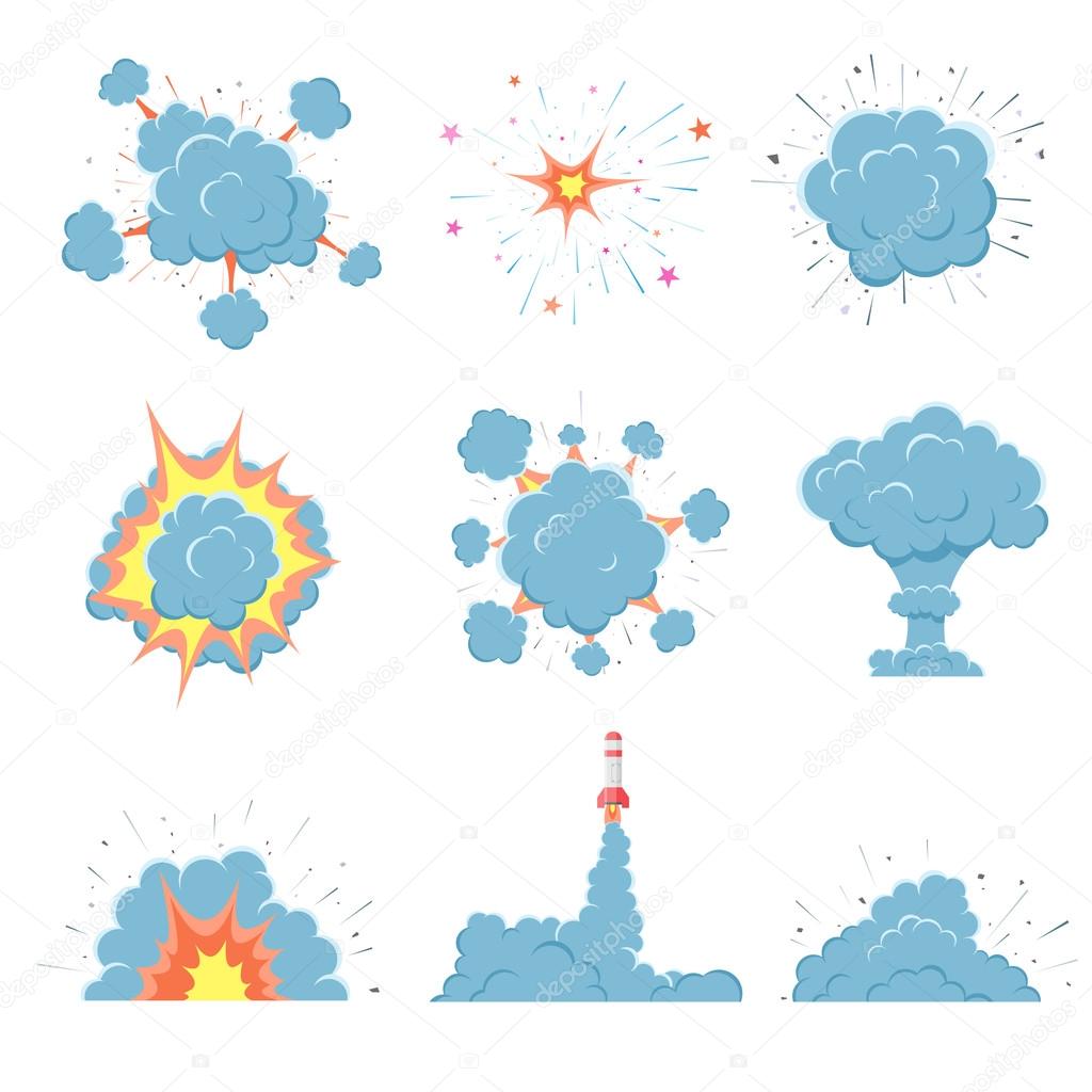 Imágenes De Explosión De Dibujos Animados Vector De Explosión De