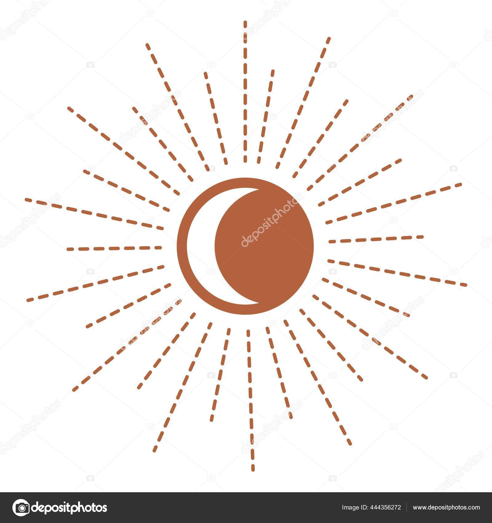 Sun with rays, symbol of sunshine and warm energy Stock Vector by ...