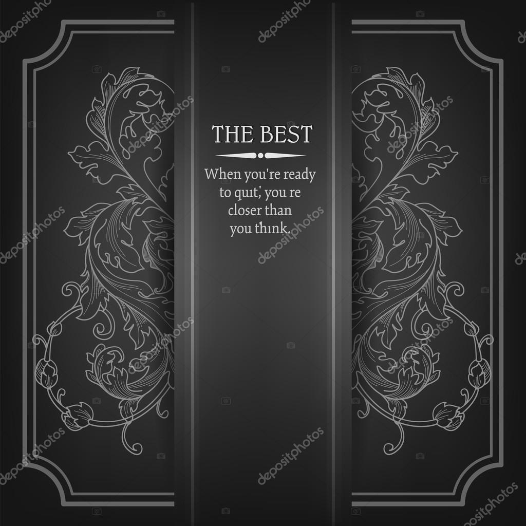 Beautiful elegant background with lace floral ornament and place for ...