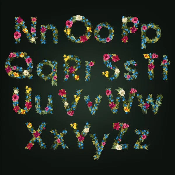 Colorful floral alphabet. Stock Vector Image by ©Sonulkaster #109942986