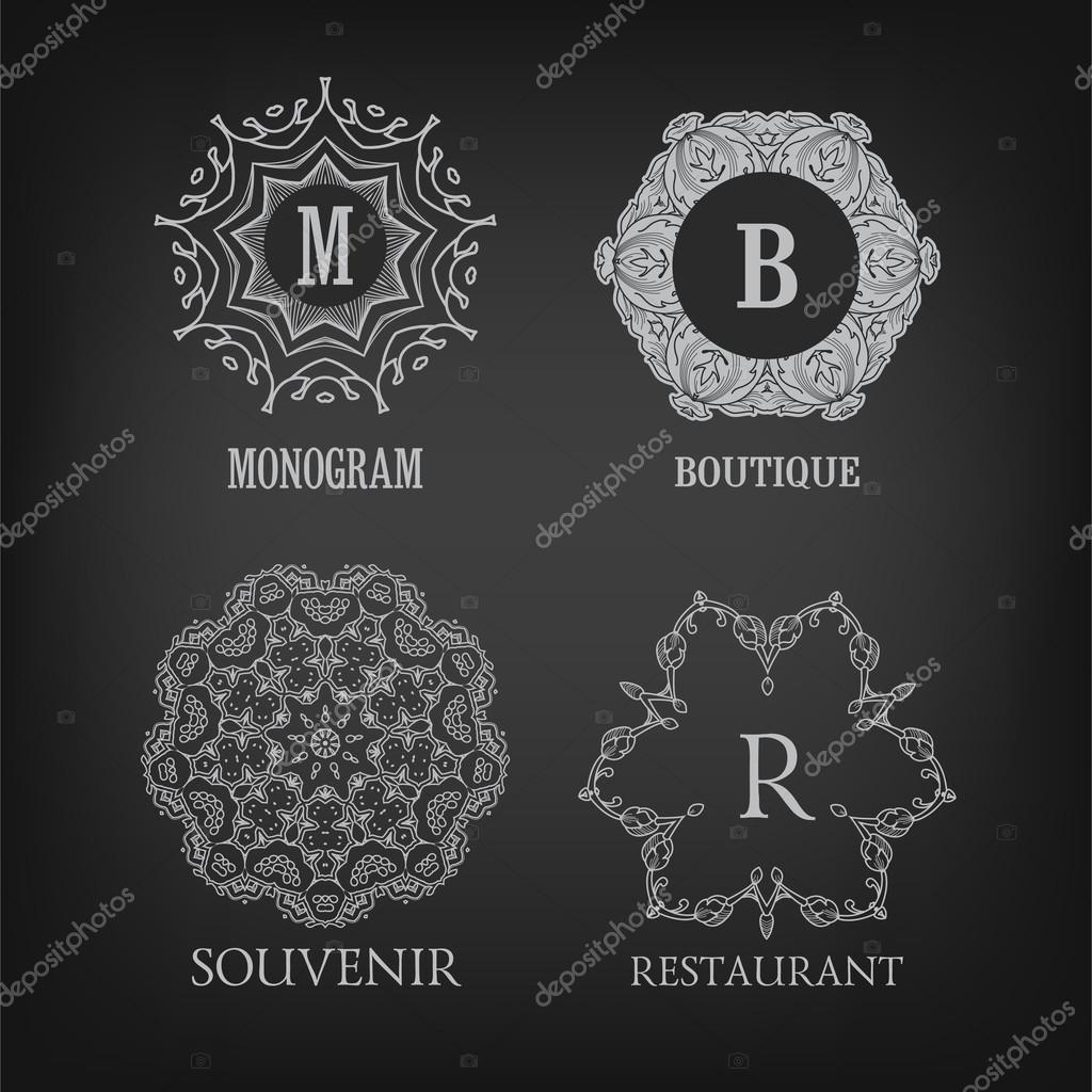Set of luxury monogram designs templates Stock Vector by ©Sonulkaster ...