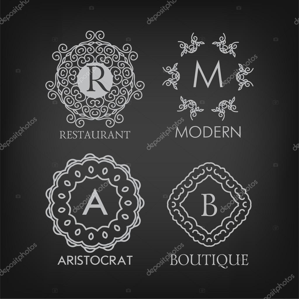 Set of luxury monogram designs templates Stock Vector by ©Sonulkaster ...