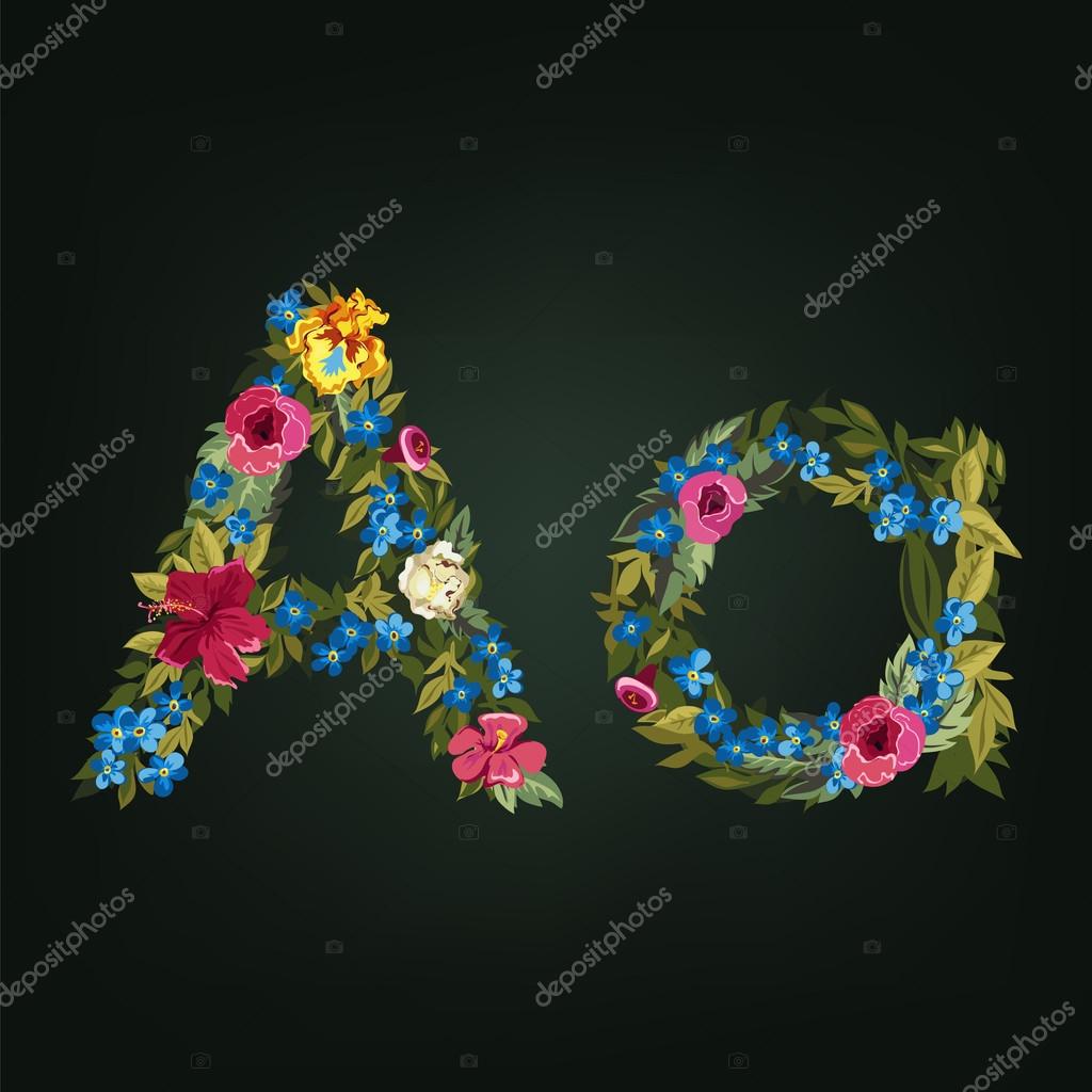 A letter. Flower alphabet Stock Vector by ©Sonulkaster 91572082
