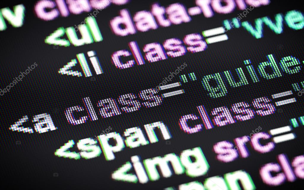 Código HTML en la pantalla 2022