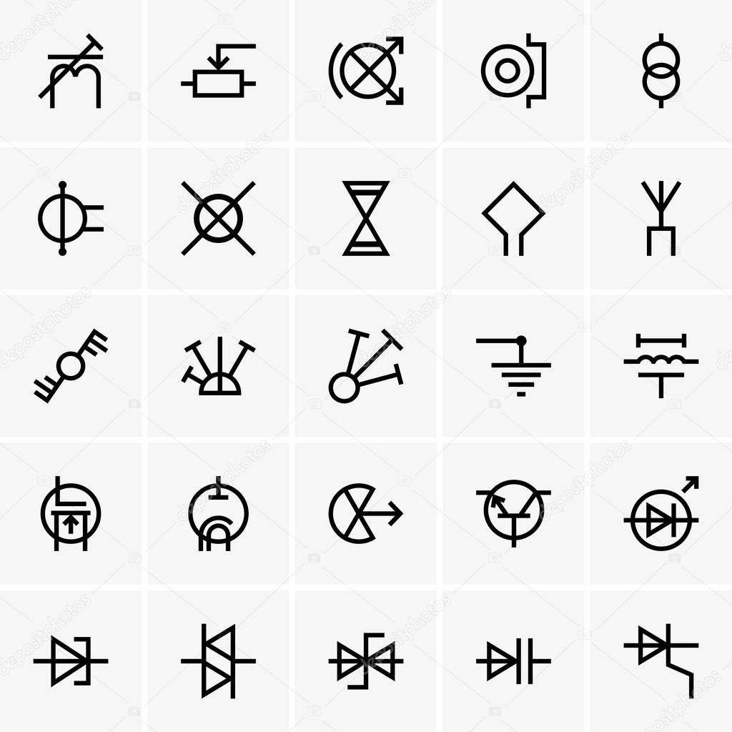 Elektricitet symboler Stock Vector by ©Den.Barbulat 75333753