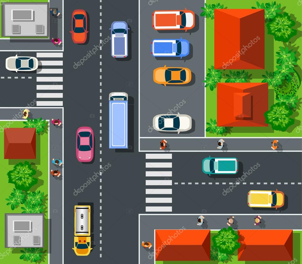 Road Top View Vector Premium Vector | Top View Of Road Map Design