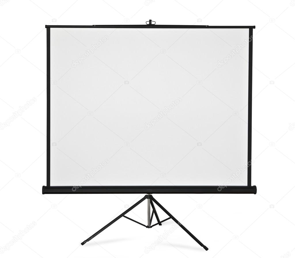 Empty projection screen on tripod — Stock Photo © linavita #53942543