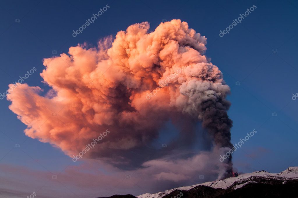Mount Etna Eruption and lava flow Stock Photo by ©WEAD 70358033