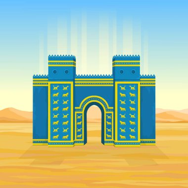 Ishtar Gate Symbol free vector eps, cdr, ai, svg vector illustration ...