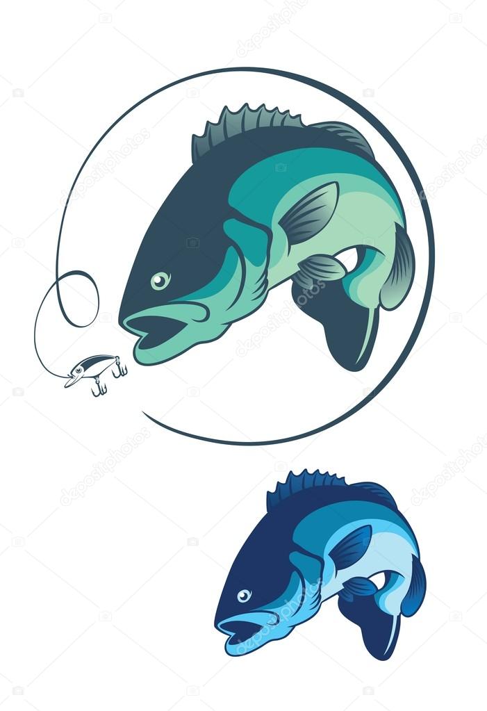 Bass fish icons Stock Vector Image by ©kvasay #117803092