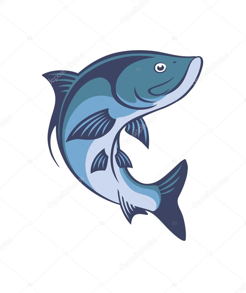 Blue fish tarpon Stock Vector Image by ©kvasay #89988960