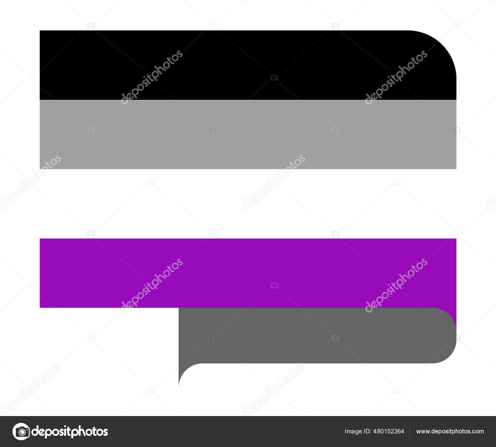 Asexual pride flag Stock Vector Image by ©ecelop #480152364