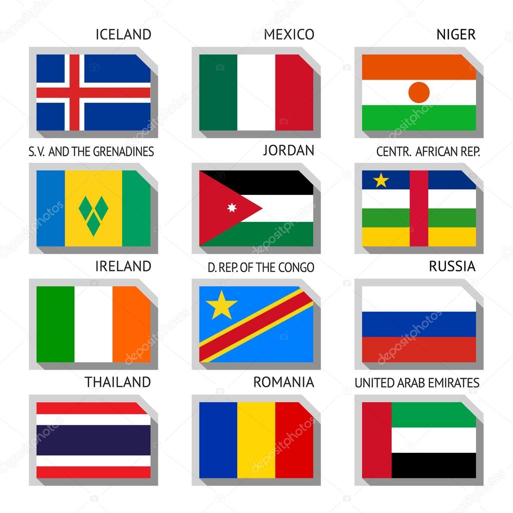 Bendera dunia Vektor Stok oleh ©ecelop 57398083