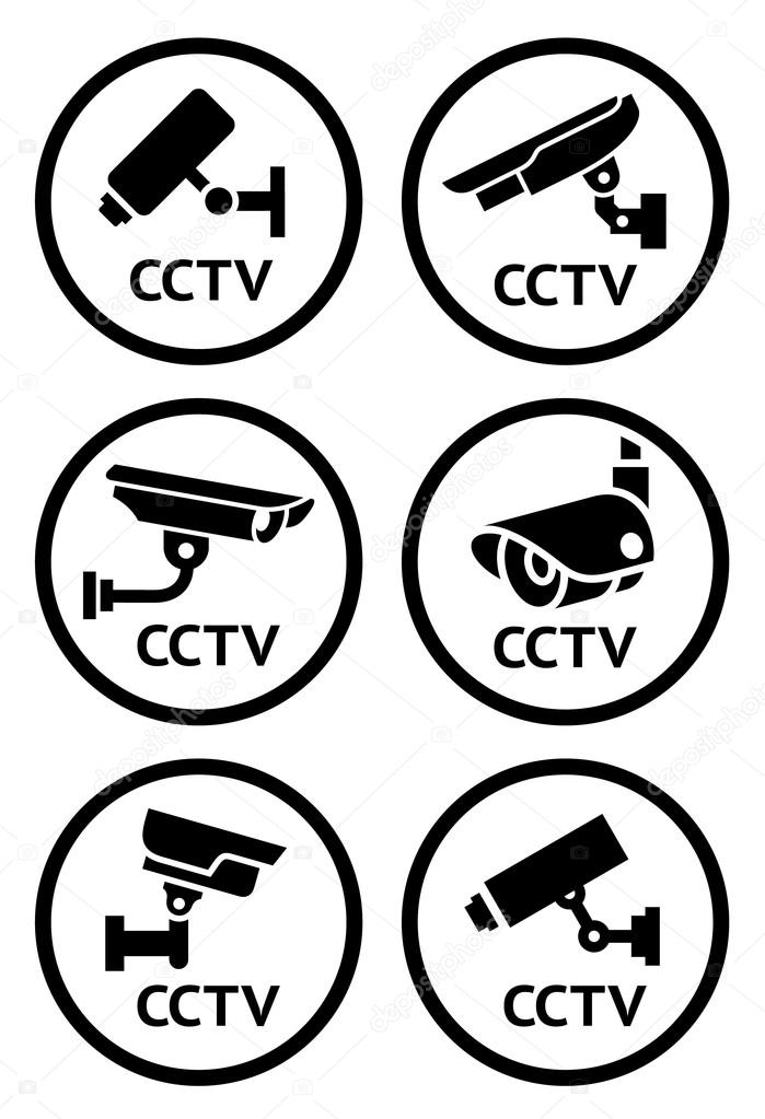 Security camera pictograms set — Stock Vector © ecelop #92660232