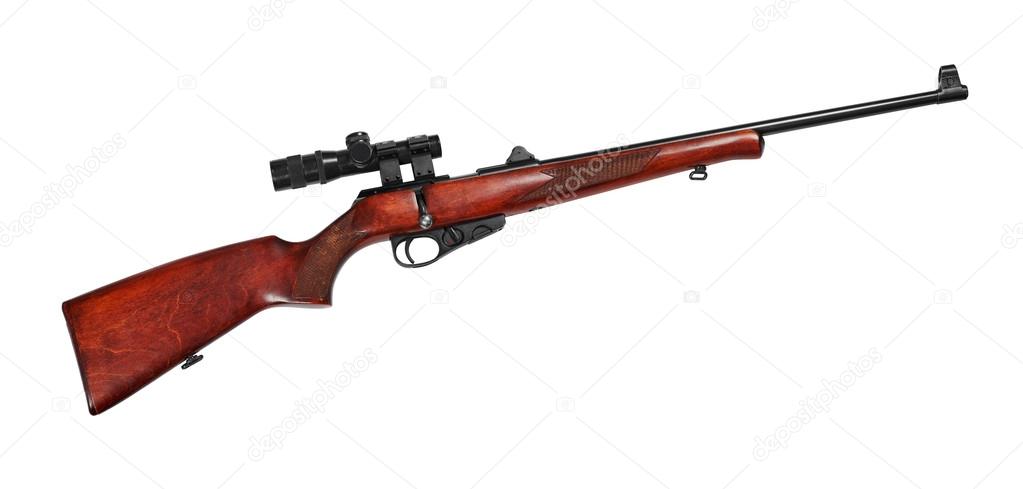 Hunting repeating rifle with a telescopic sight caliber .22 LR Stock ...