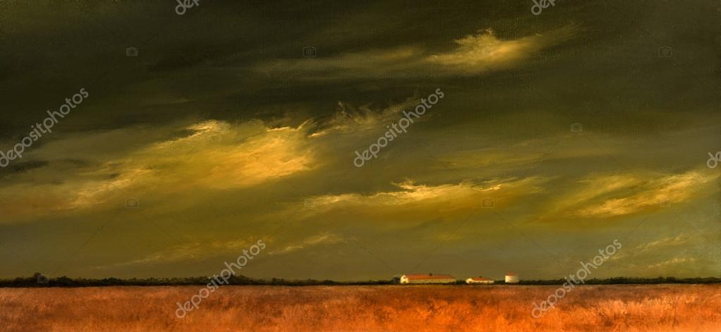 Approaching Storm on the fields Stock Photo by ©rinderart 75905463