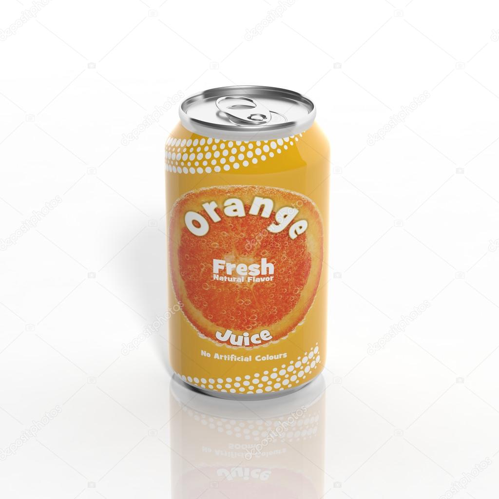3D Orange Soda can isolated on white — Stock Photo © viperagp #57845037