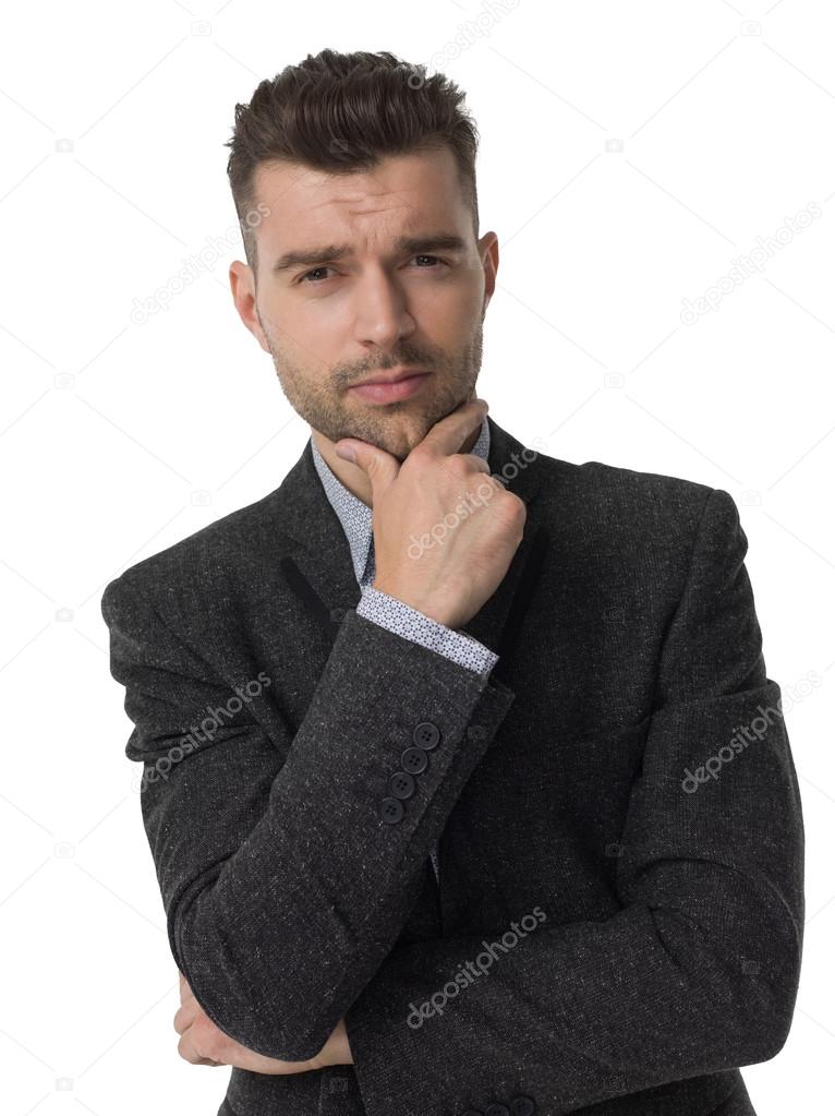 Handsome Businessman portrait — Stock Photo © HASLOO #84198098 Handsome Businessman portrait — Stock Photo © HASLOO #84198098