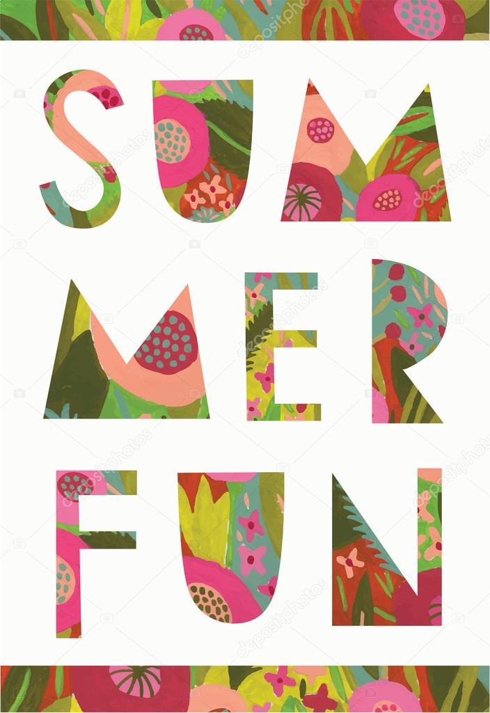 Summer Fun Poster Stock Vector Image by ©Lavandaart #110653140