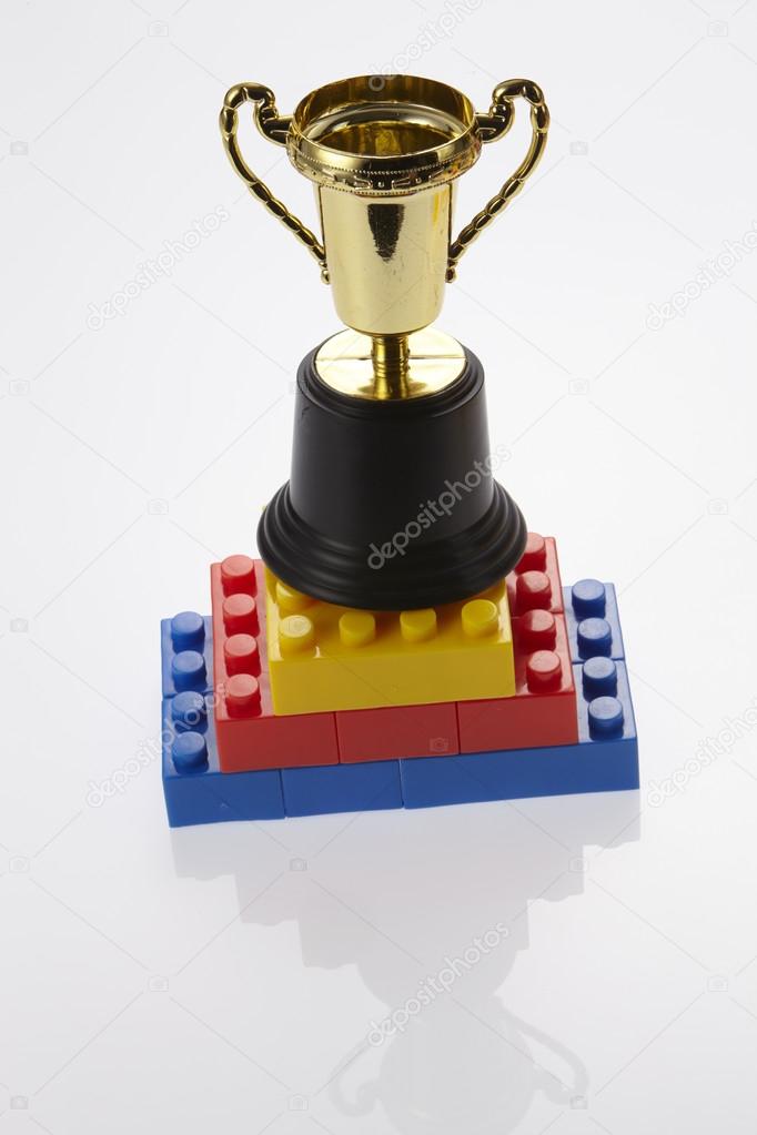 Trophy by stacking blocks – Stock Editorial Photo © eskaylim #118367938