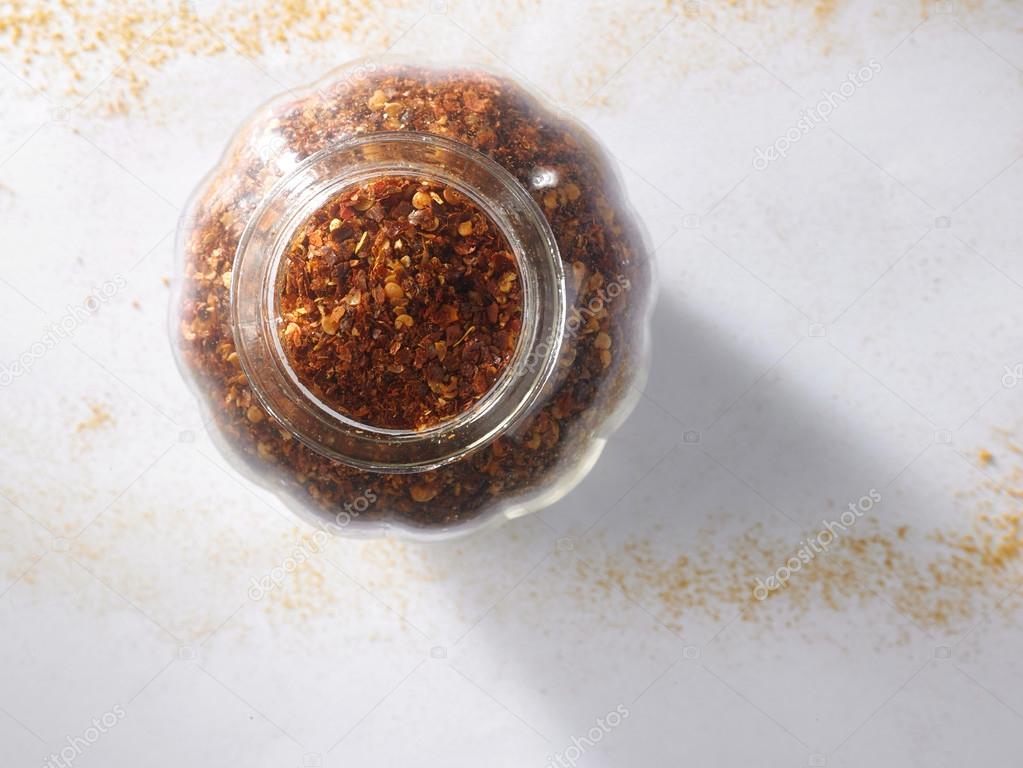 Coarse chili powder — Stock Photo © eskaylim #118369704