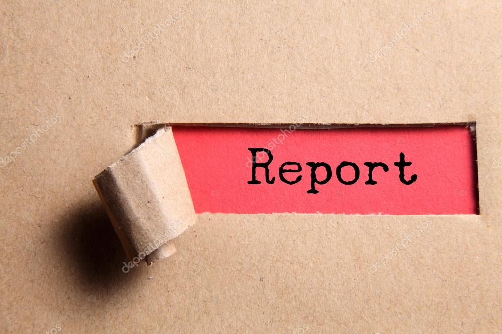 Torn paper with report inscription Stock Photo by ©eskaylim 118705404