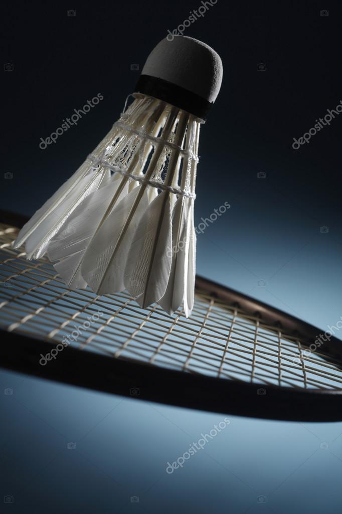 Badminton racquet and shuttlecock — Stock Photo © eskaylim #65072615