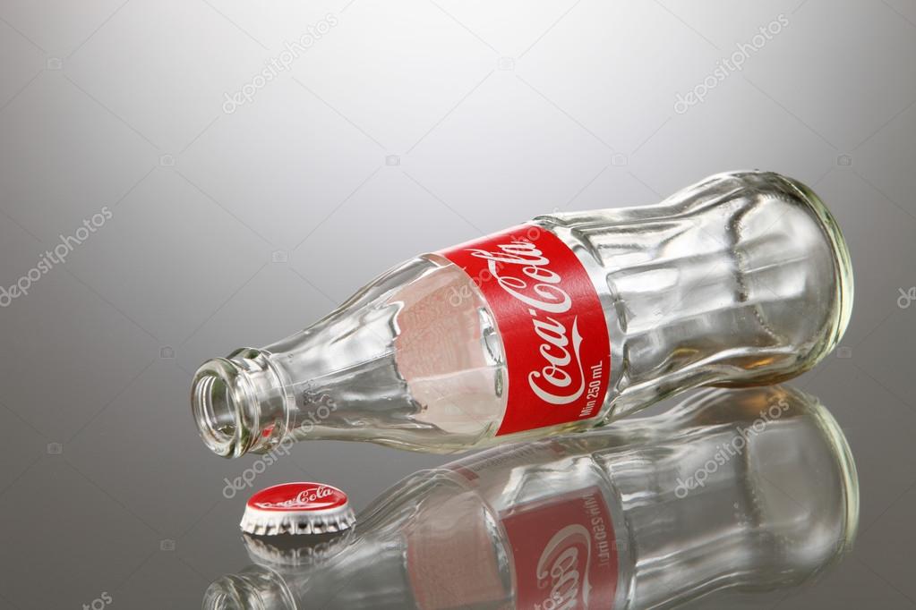 Empty Coke Glass Bottle