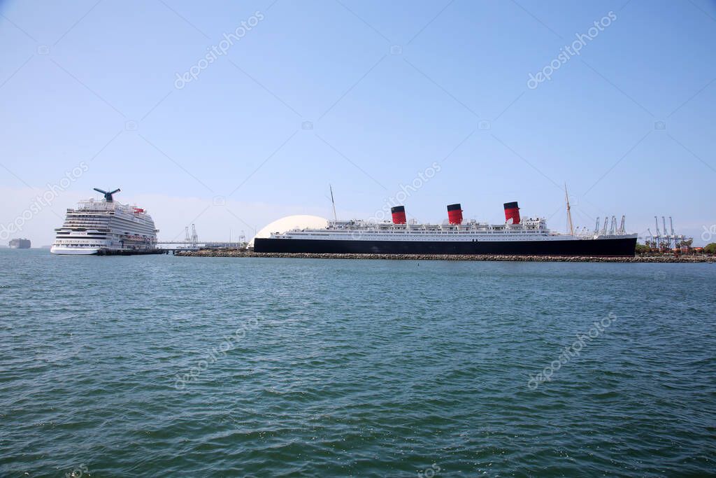 19 de mayo 2021. Long Beach California: Queen Mary se encuentra ...