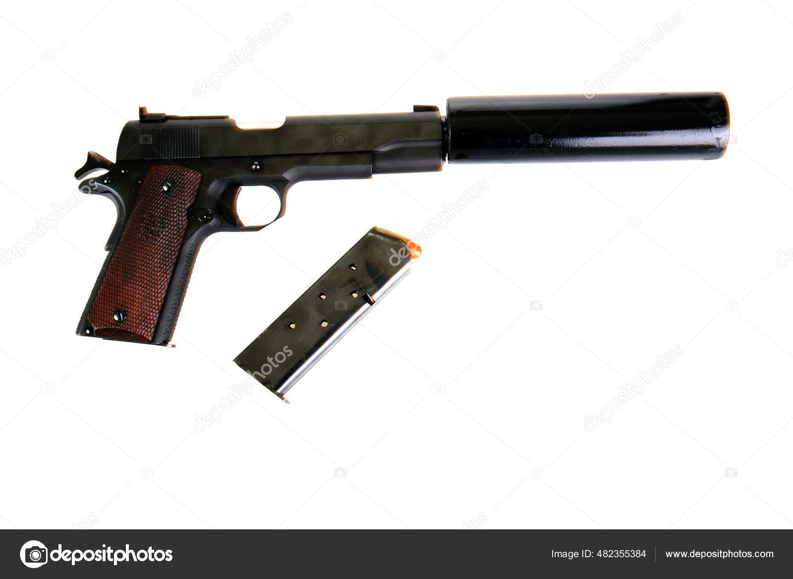 Gun Pistol Hand Gun Hand Cannon Weapon Side Arm Semi — Stock Photo ...