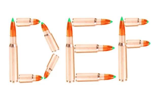 Bullet Bullet Alphabet English Alphabet Written Rifle Bullets Isolated ...