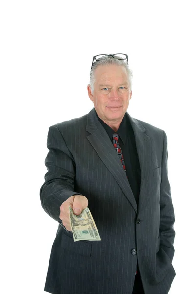 Penger Mann Med Penger Penger Til Lån Rik Mann Lotto – stockfoto ...