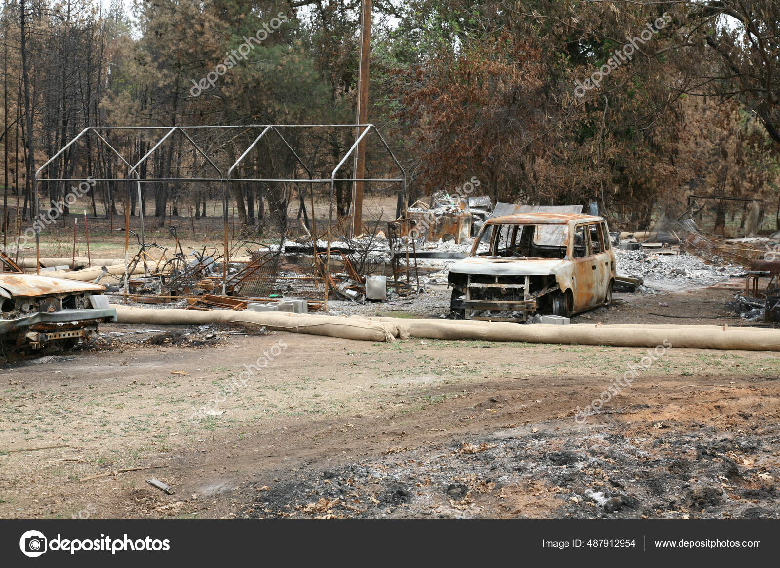 Fire Damage Fire Forest Fire Arson House Fire Wild Fires — Stock ...