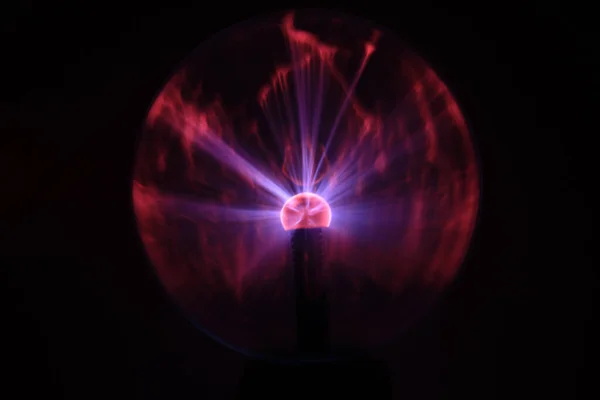 Close up view of a Plasma lamp. The plasma lamp was invented by Nikola ...