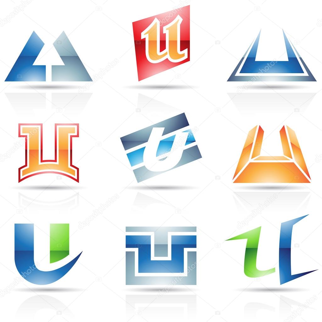 Glossy Icons for letter U — Stock Photo © cidepix #121666620