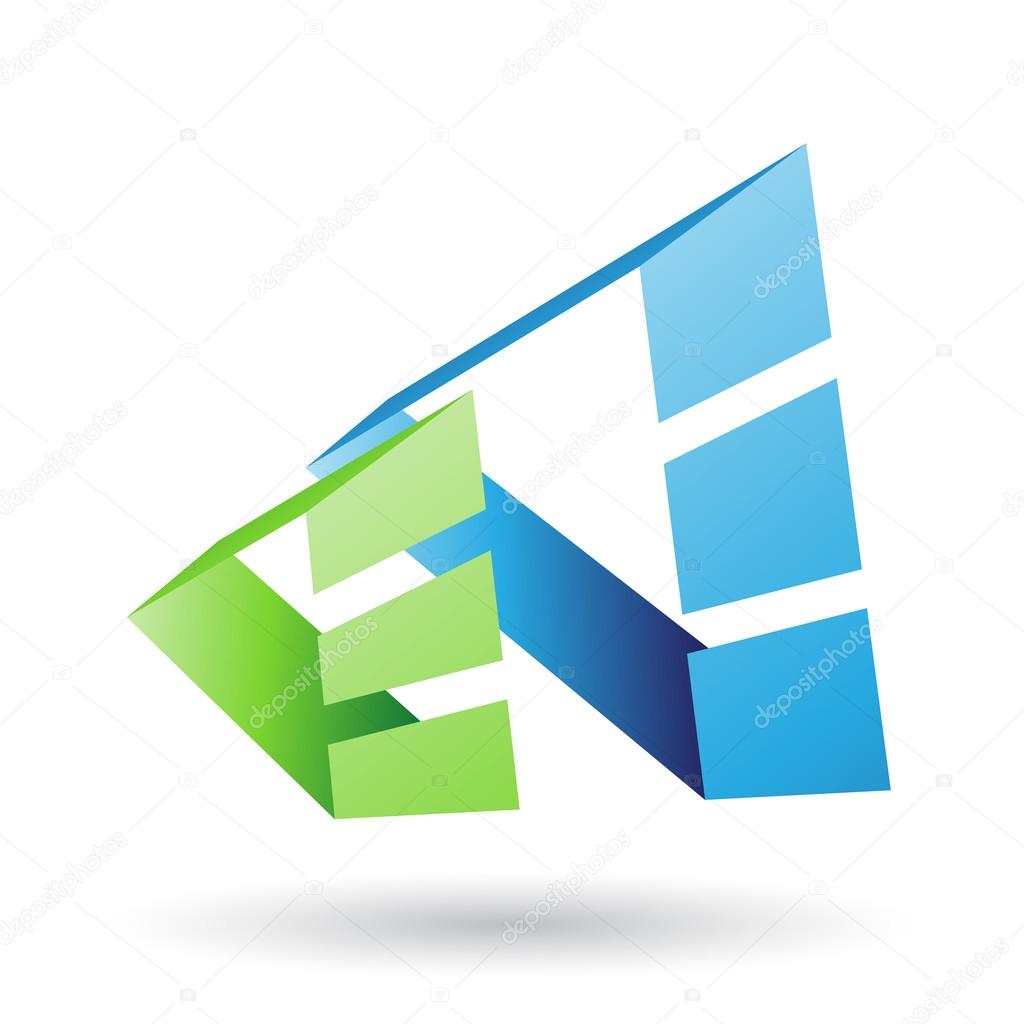 Green and Blue Abstract Icon Stock Vector by ©cidepix 58055793