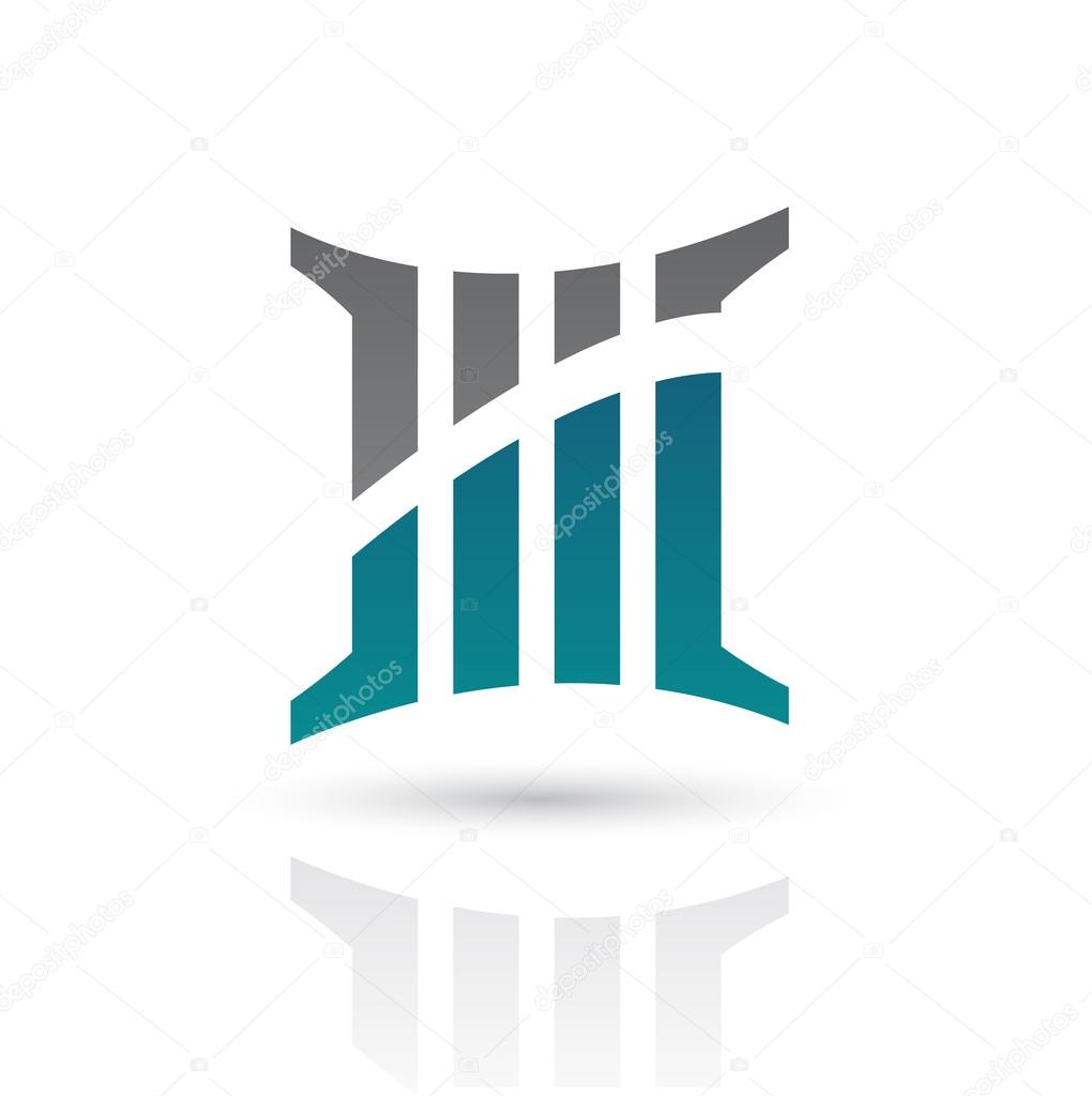 Blue and Gray Abstract Icon Illustration Stock Vector Image by ©cidepix ...