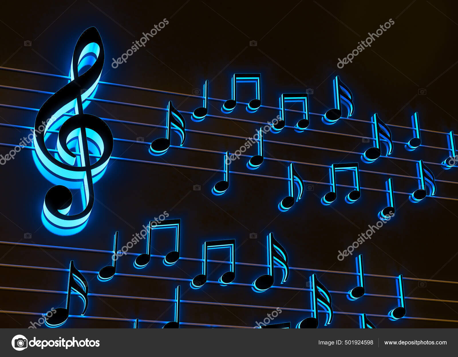 Illustration Musical Notes Musical Signs Abstract Music Sheet Songs ...
