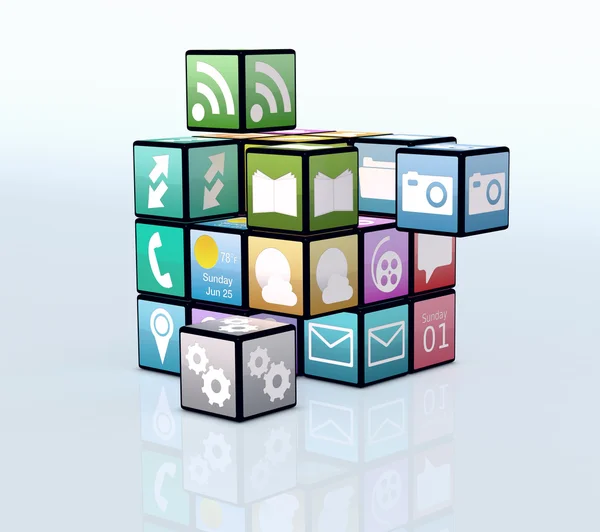 Cube icon set Stock Photo by ©jukai5 40081341