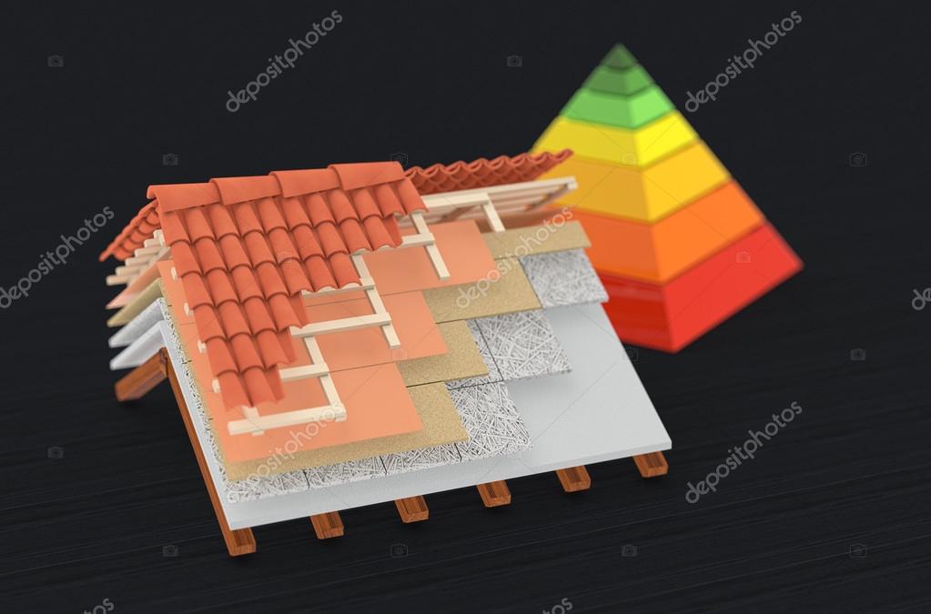 Thermal insulation of a roof — Stock Photo © lucadp #87857034