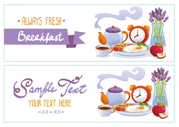 Breakfast banners Vector Art Stock Images | Depositphotos
