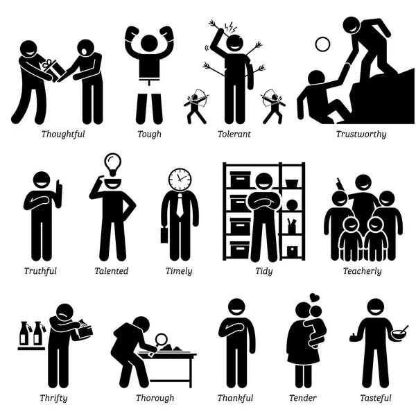 Man Person Basic Body Language Posture Stick Figure Pictogram Icon ...