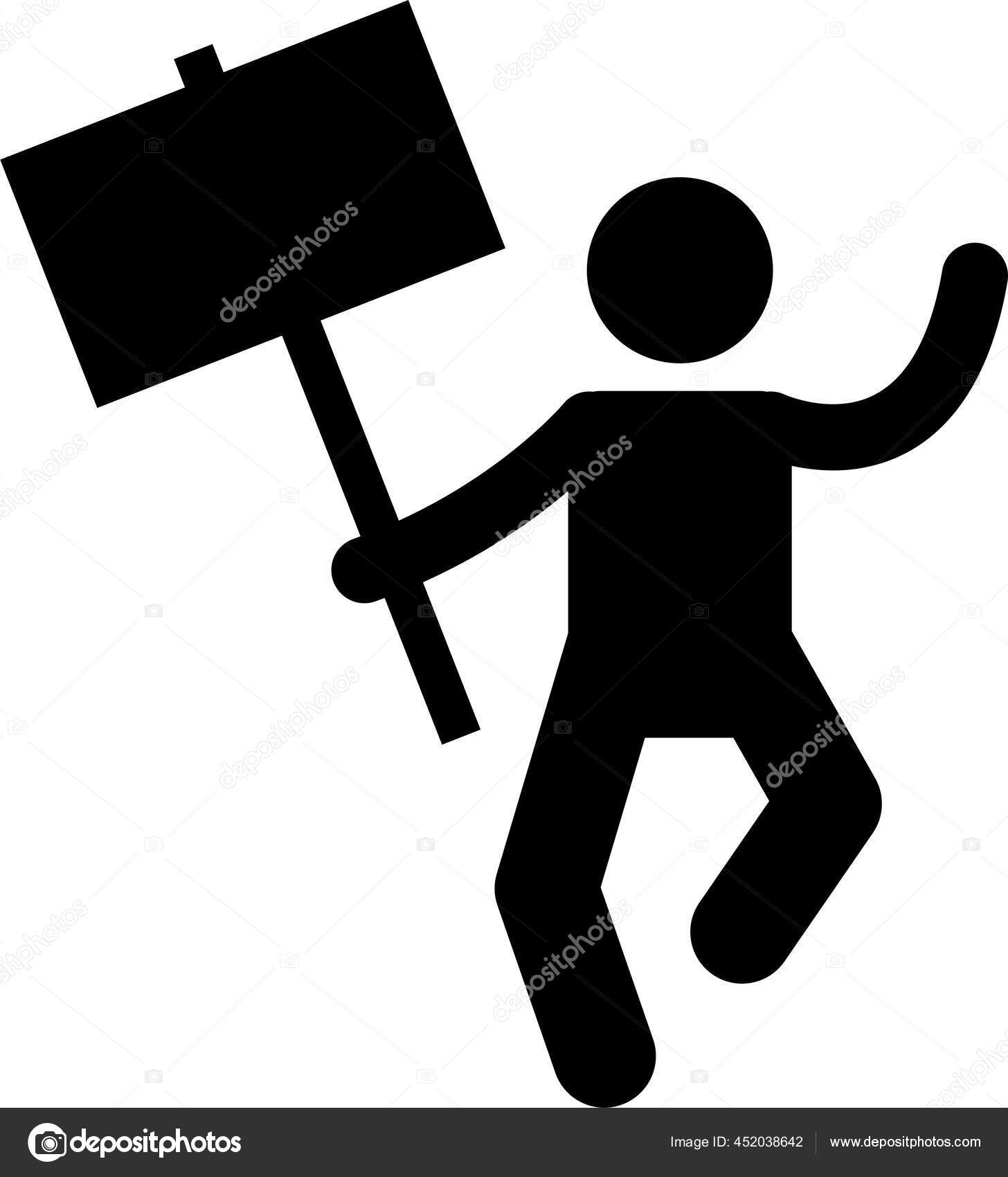 Minimalistic Vector Illustration Person Work Concept Stock Vector by ...