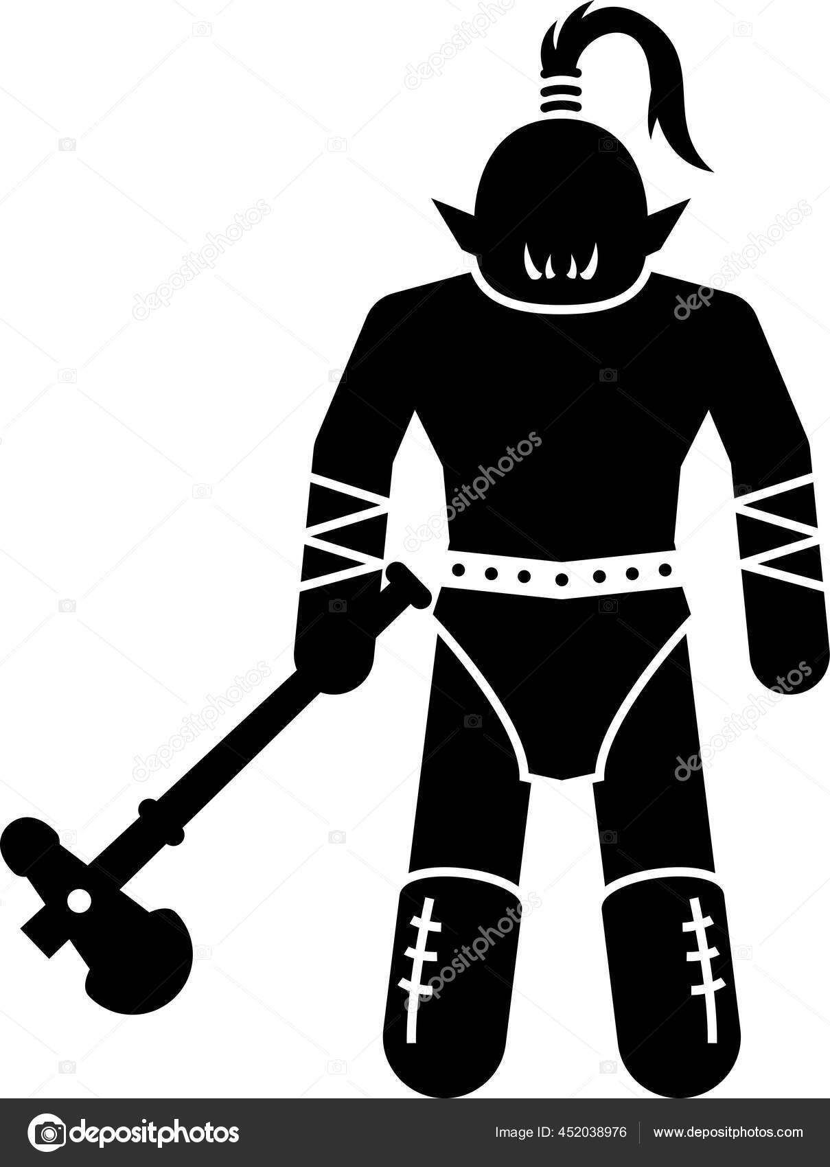 Ancient Medieval Fantasy Evil Characters Creatures Monsters Icon Set ...