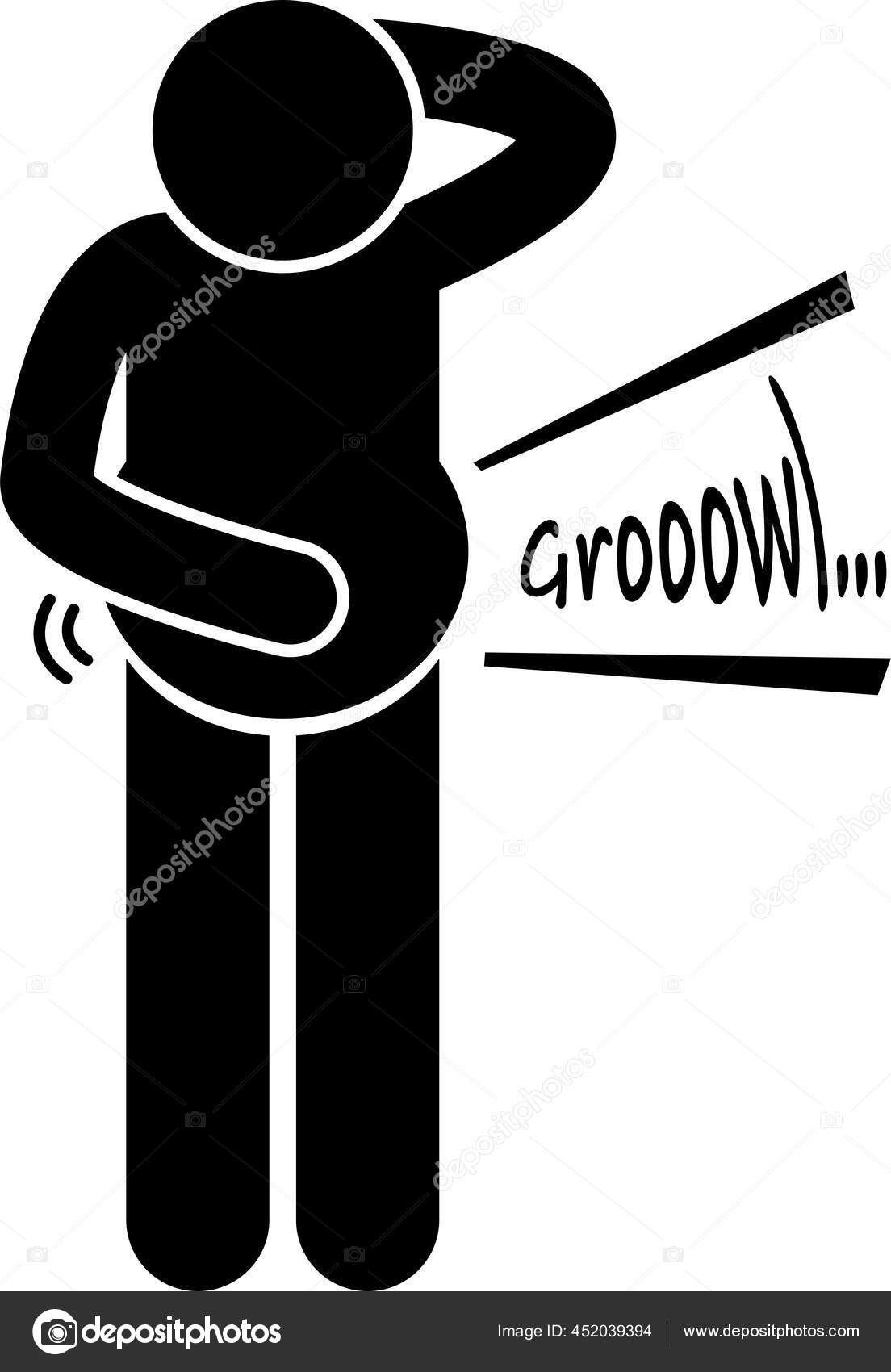 Indigestion Symptoms Problem Stick Figure Pictogram Icons Stock Vector ...