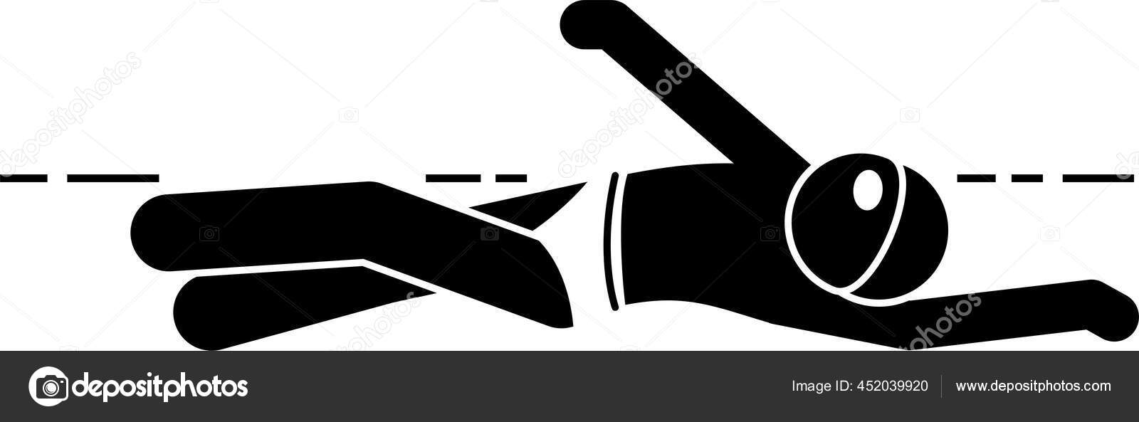 Basic Swimming Styles Step Step Stick Figure Illustrations Pictogram ...