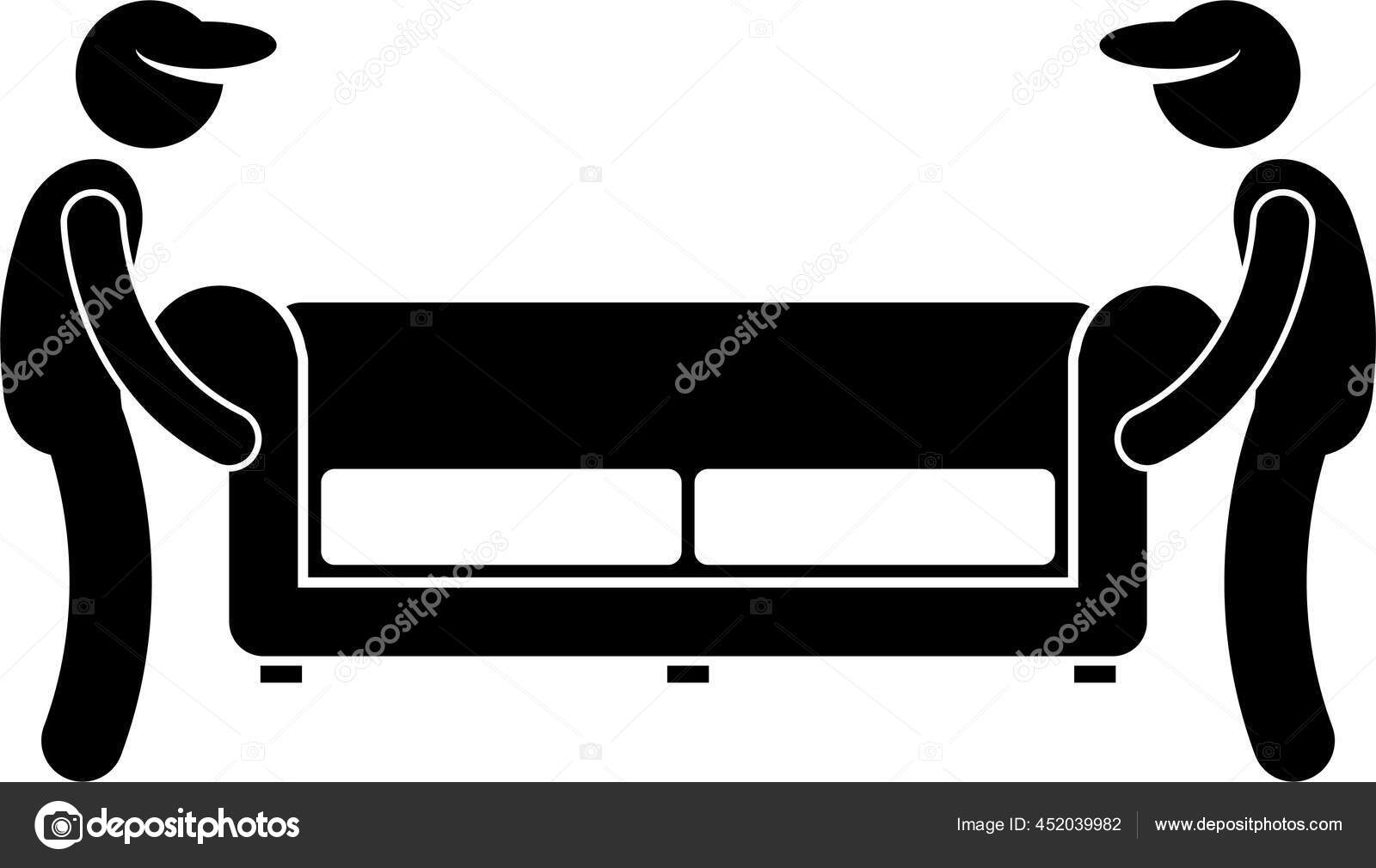 Mover Services Moving House Office Goods Logistic Stick Figure ...