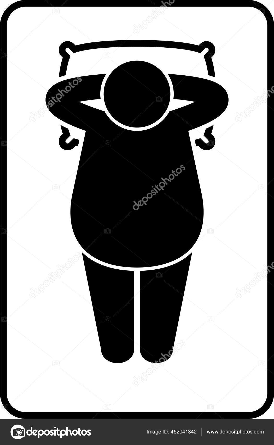 Fat Man Action Poses Postures Stick Figure Pictogram Icons Stock Vector ...
