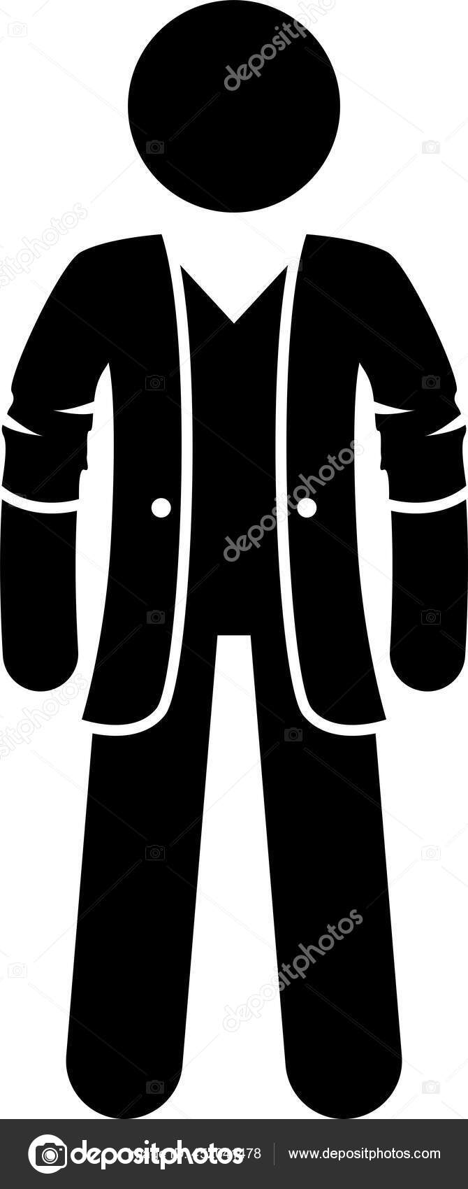 Men Jackets Coats Stick Figures Depict Set Different Types Jackets ...